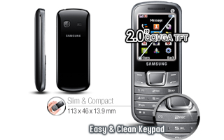 SAMSUNG E2250 METALLIC SİLVER CEP TELEFONU - Vatan Bilgisayar